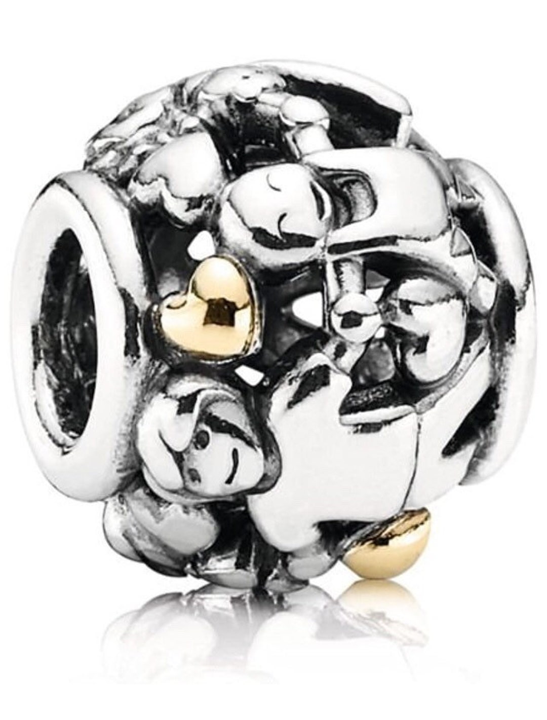 Pandora Family Forever Charm in Sterling Silver and 14k Gold NEW 791040 ...