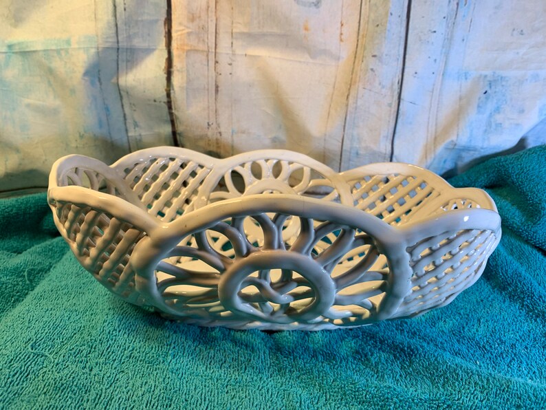 Ceramic Baskets Handmade in Portugal Beautifully Cut Out Bowl - Etsy