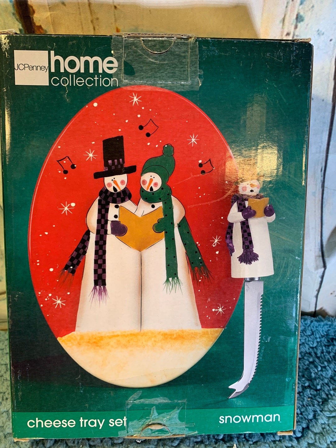 Christmas Platter Snowman Christmas Carolers Cheese Platter and ...