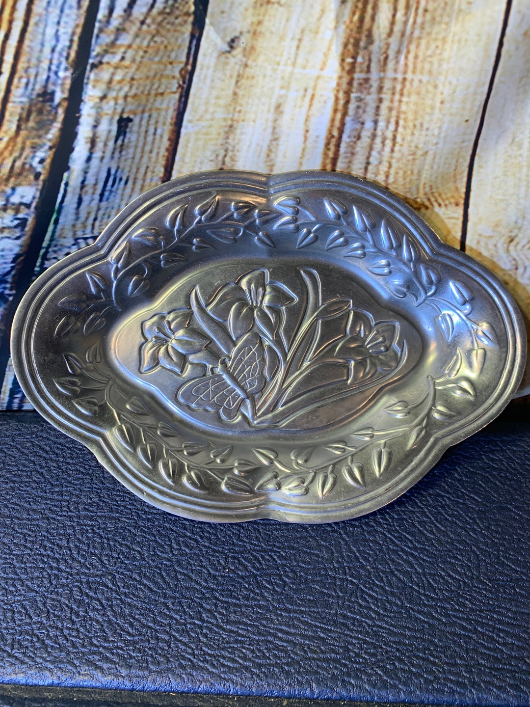 Lenox Small Pewter Plate- Vintage Lenox Silver Pewter Plate With ...