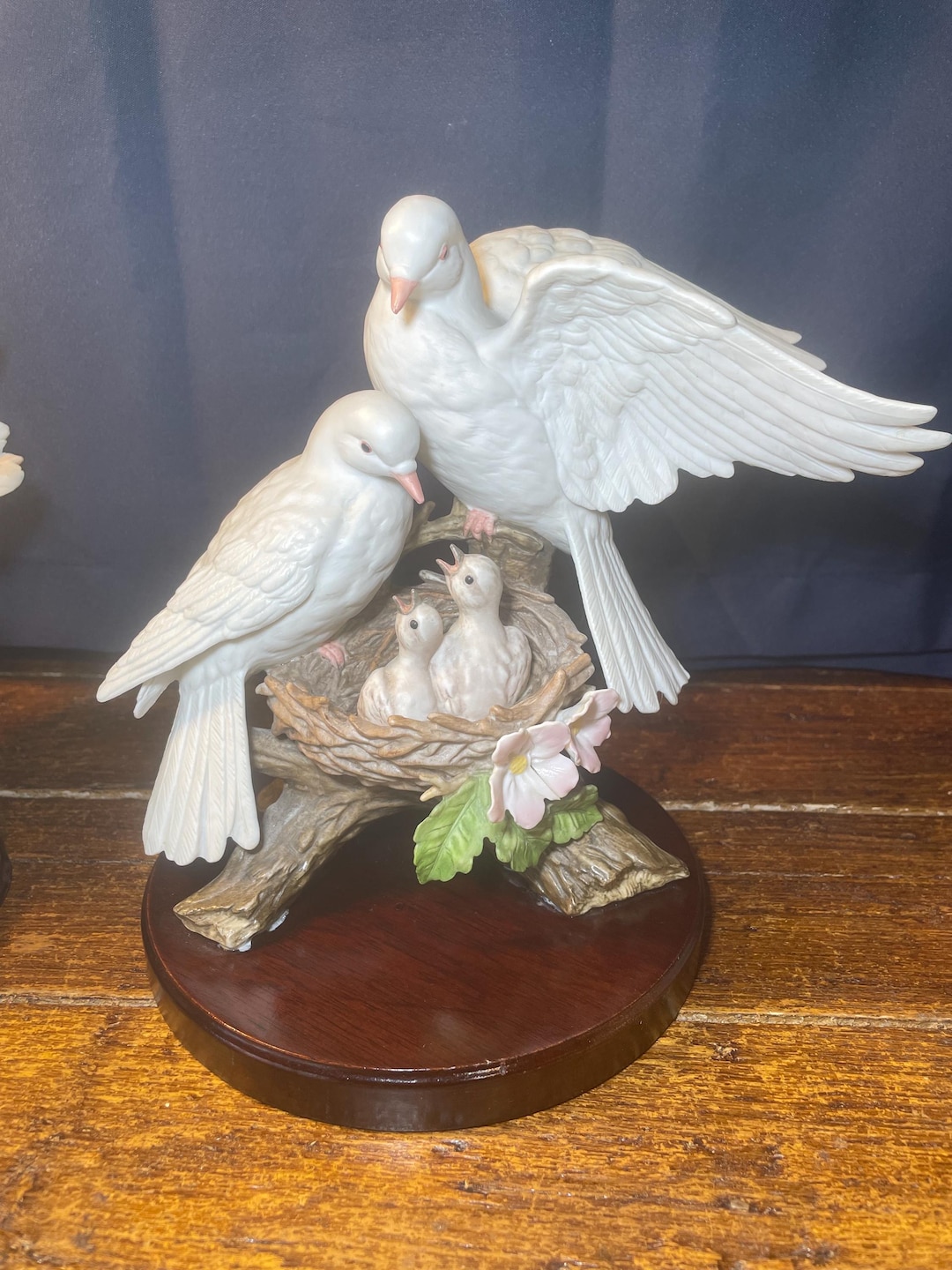 Love Doves! Porcelain Dove Families on Stands. Beautiful Vintage ...