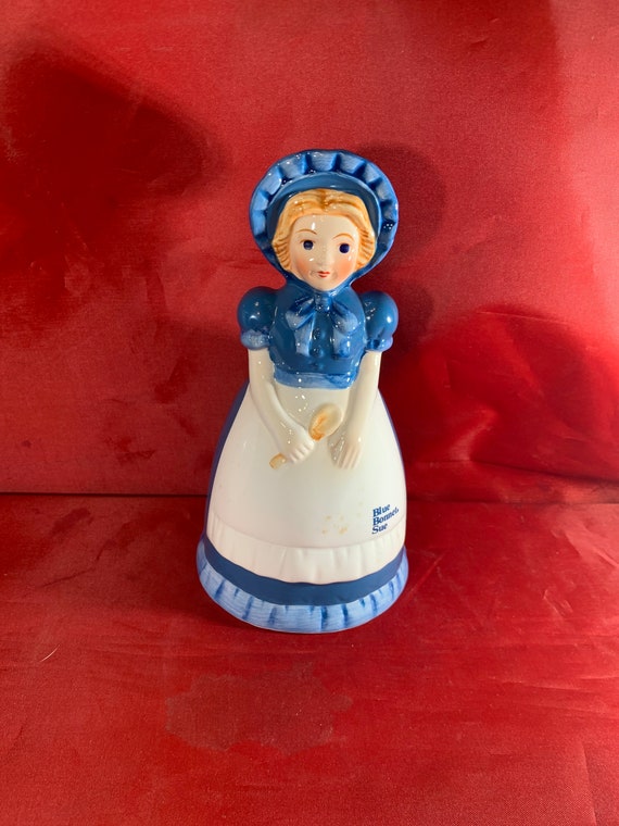 Vintage Porcelain NEW Blue Bonnet Sue Piggy Bank - Etsy