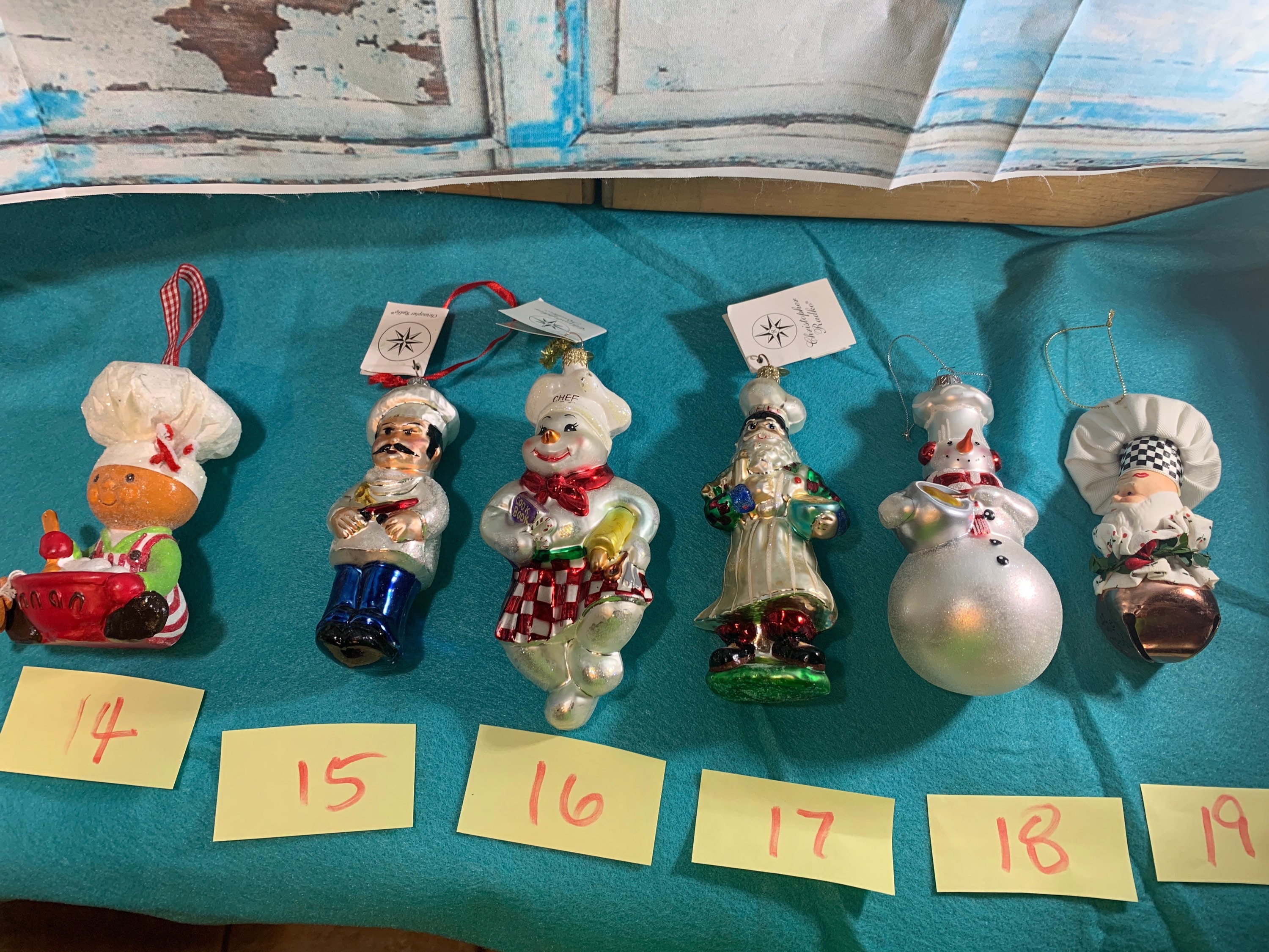 Rare Chef and Baker Themed Vintage Christmas Ornaments Dept - Etsy