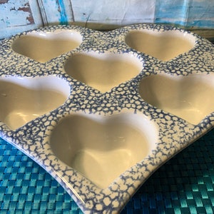 Heart Shaped Muffins- Ceramic Stoneware Muffin Baking Dish in Excellent ...