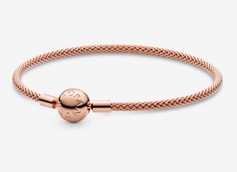 Pandora Moments Mesh Bracelet NEW in Rose Gold and Sterling - Etsy