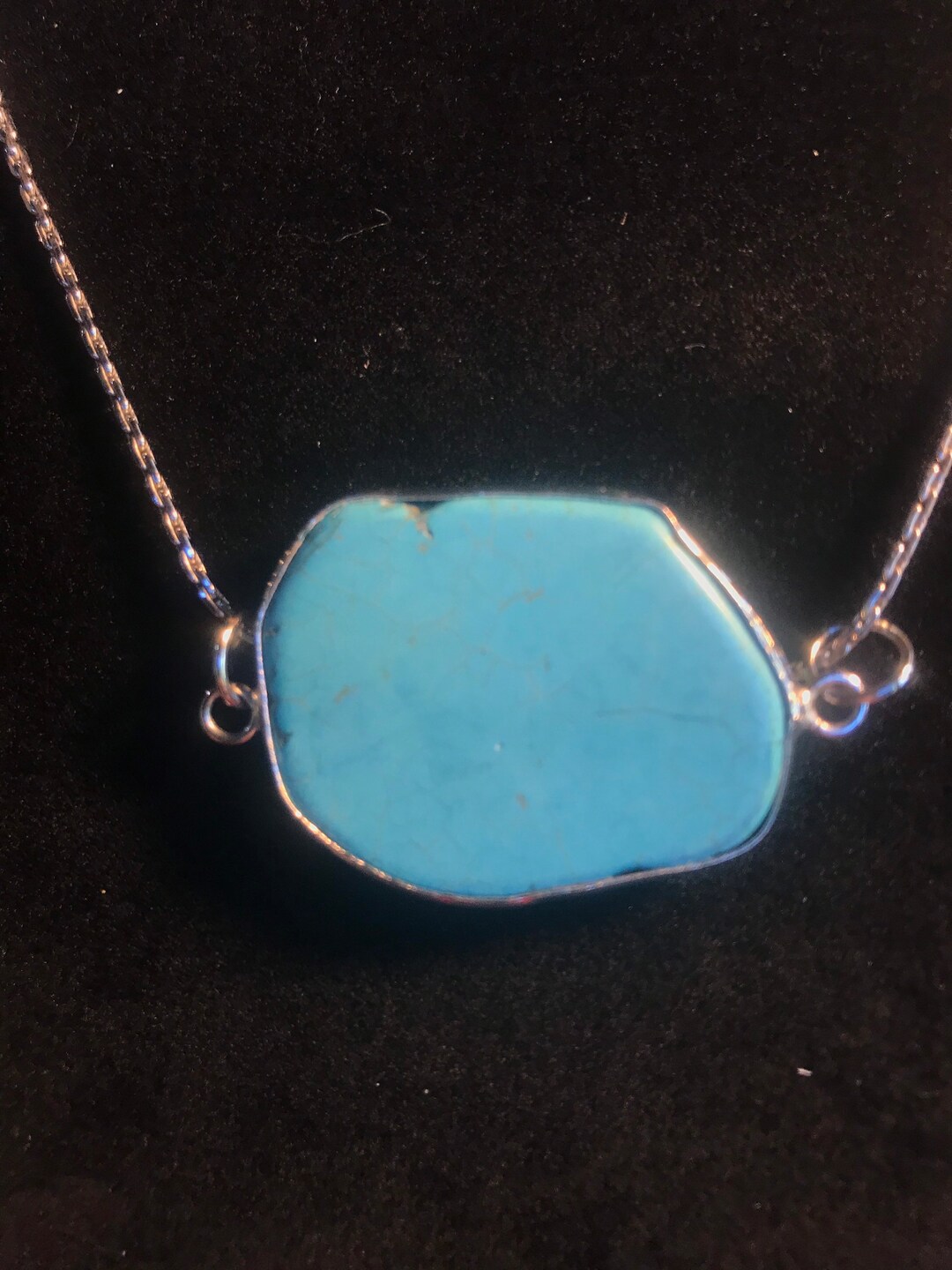Buy Turquoise Cabachon Wrapped in Sterling Silver on Sterling Silver ...