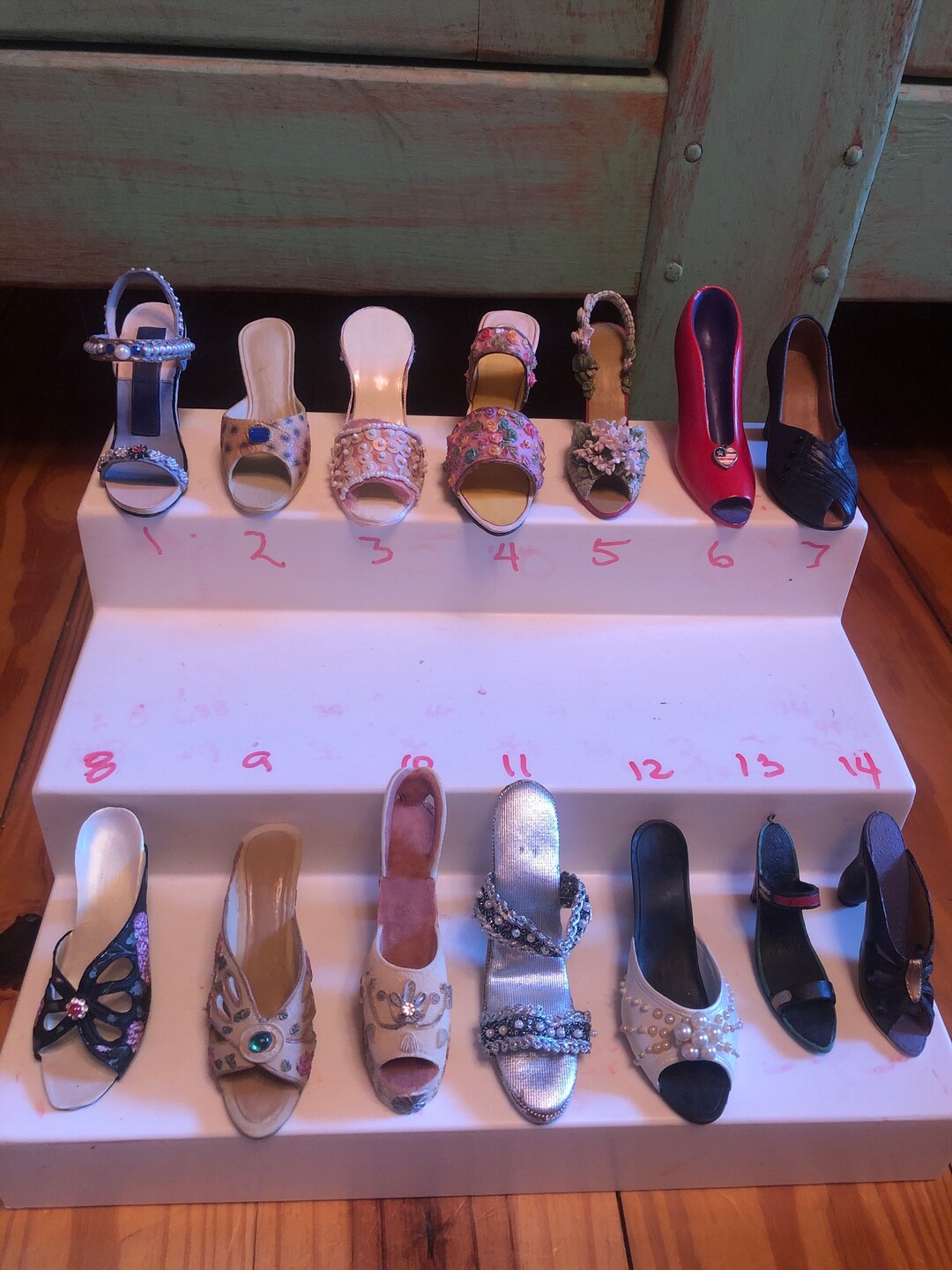Miniature High-heeled Peep Toe Open Toe Shoes and Sandals Collectibles ...