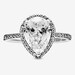 Pandora Sparkling Teardrop Halo Ring NEW With Cubic Zirconia in ...