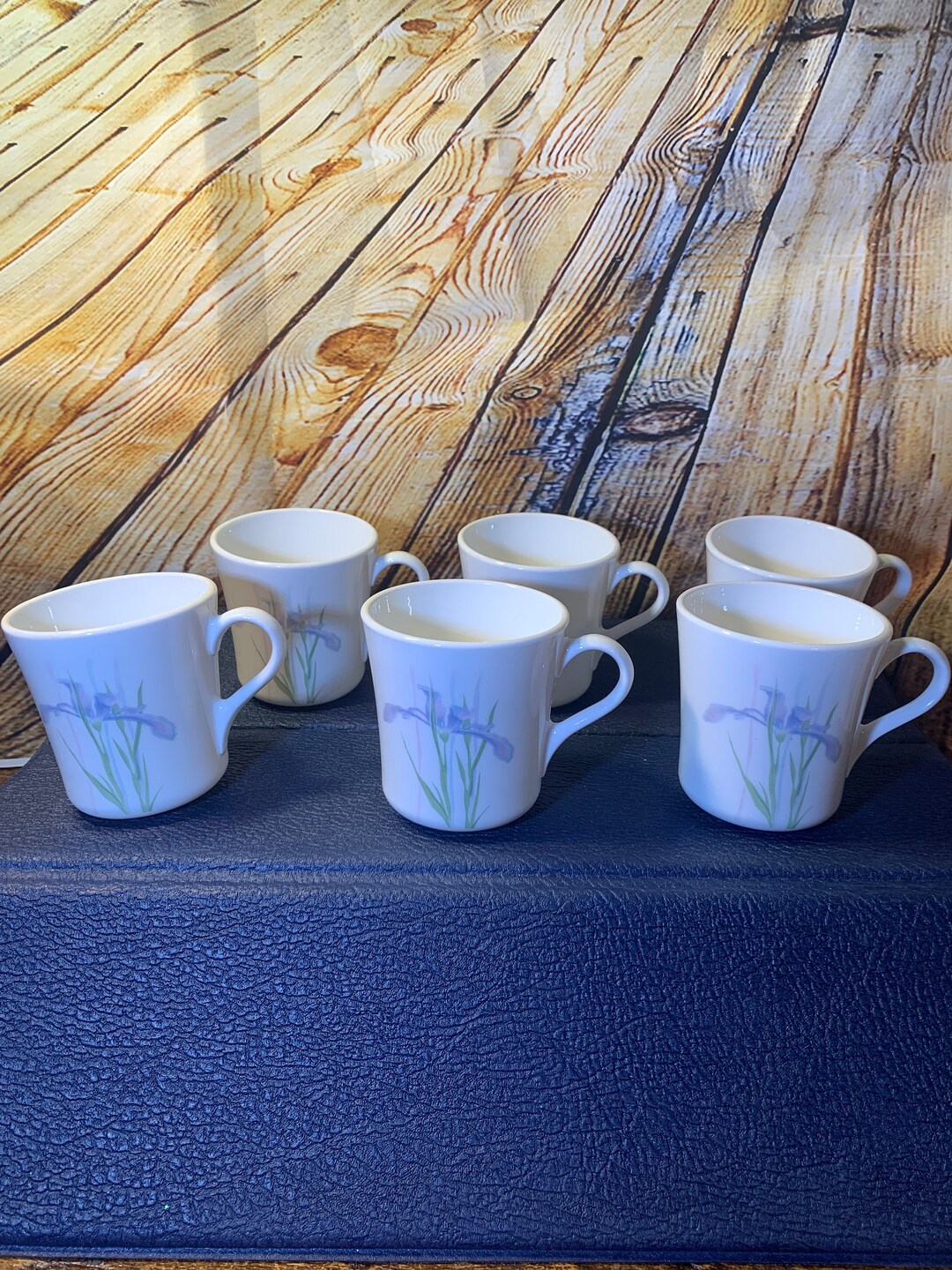 Corning Ware Mugs Set Vintage Ceramic Set of Six Mugs With Iris and ...