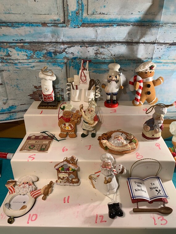 Rare Chef and Baker Themed Vintage Christmas Ornaments Dept - Etsy