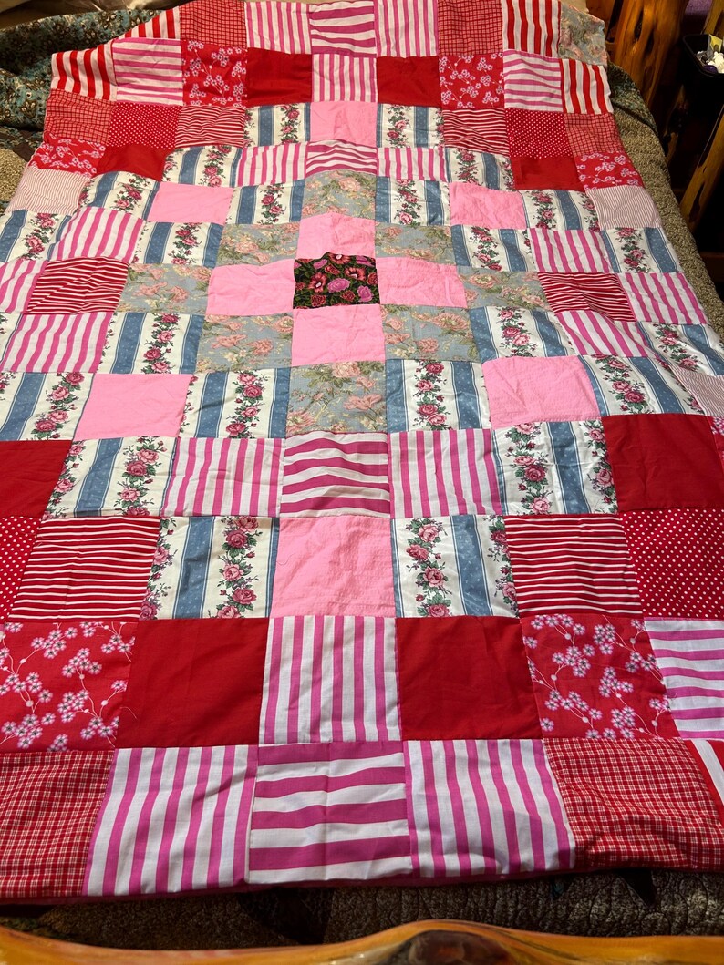 Granny Square Lap Quilts Vintage Handmade Patchwork Throws. All ...