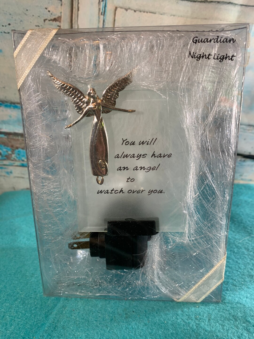 Vintage Glass Angel Night Light - Guardian in Original Box - Etsy