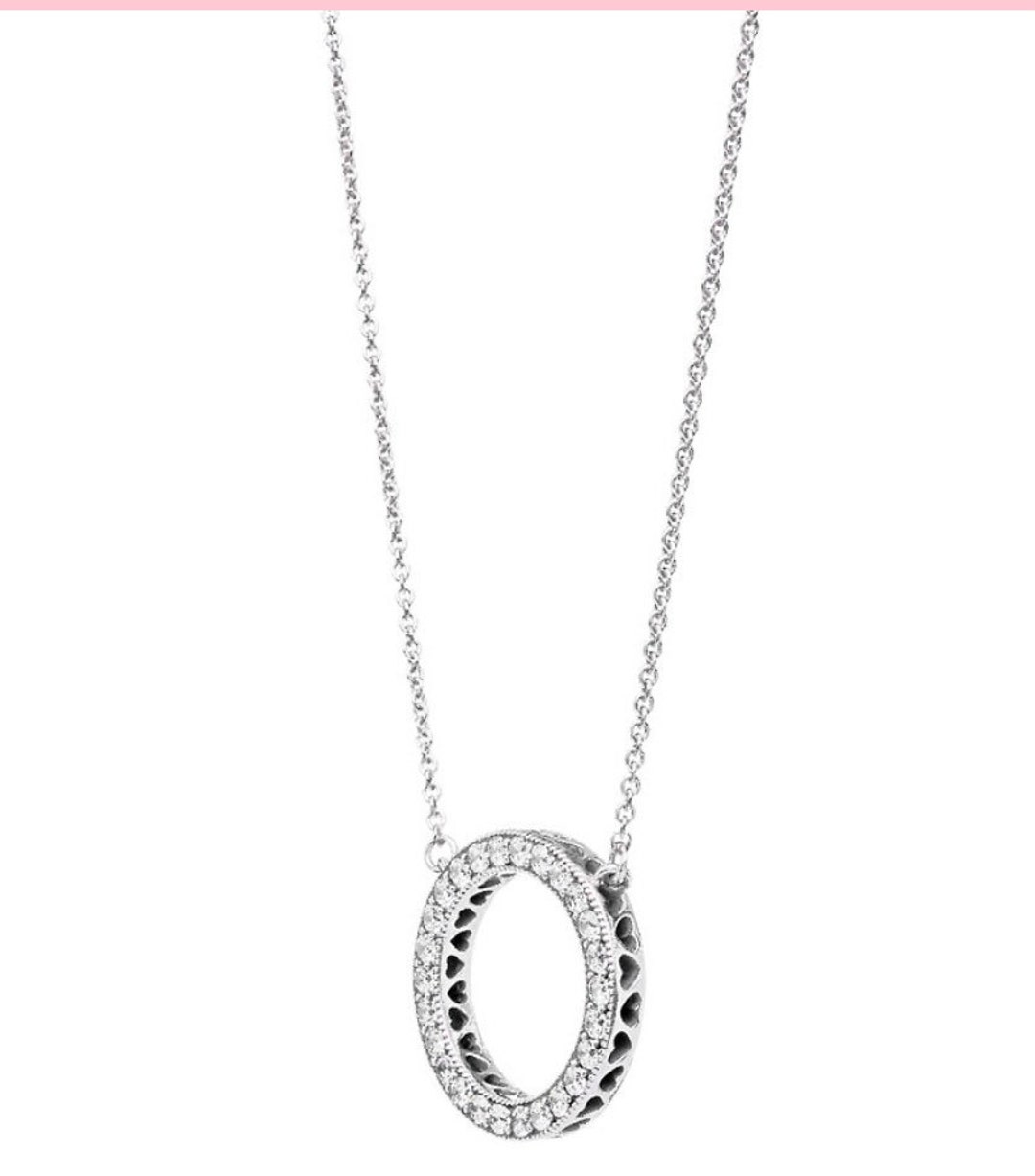PANDORA Circle of Sparkle Necklace in Sterling Silver With Cubic ...