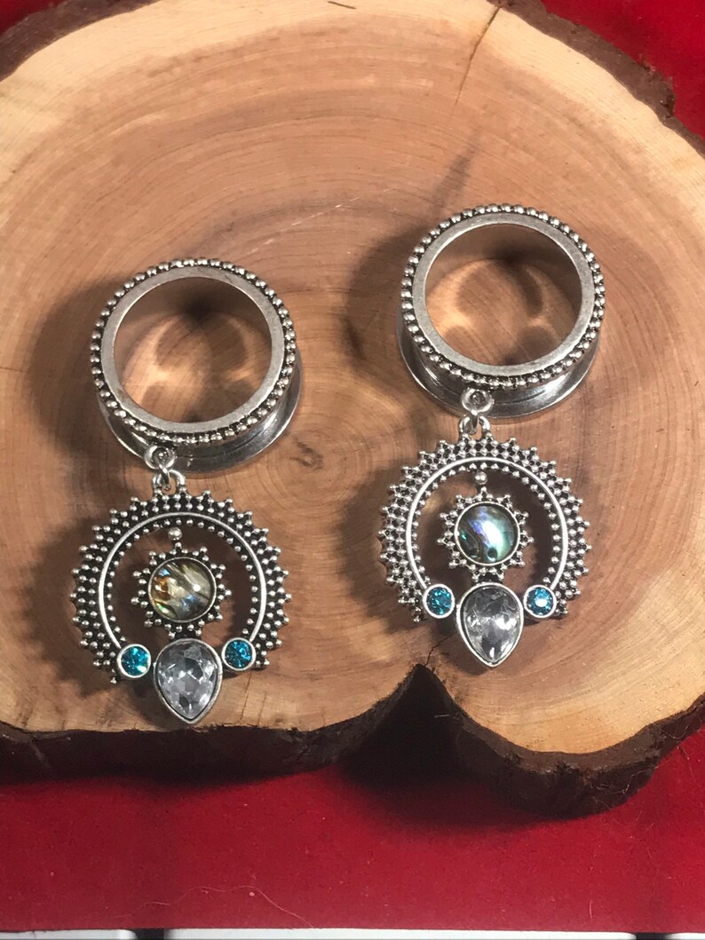 Ear Tunnels Dangle Expansion Earrings Set - Etsy