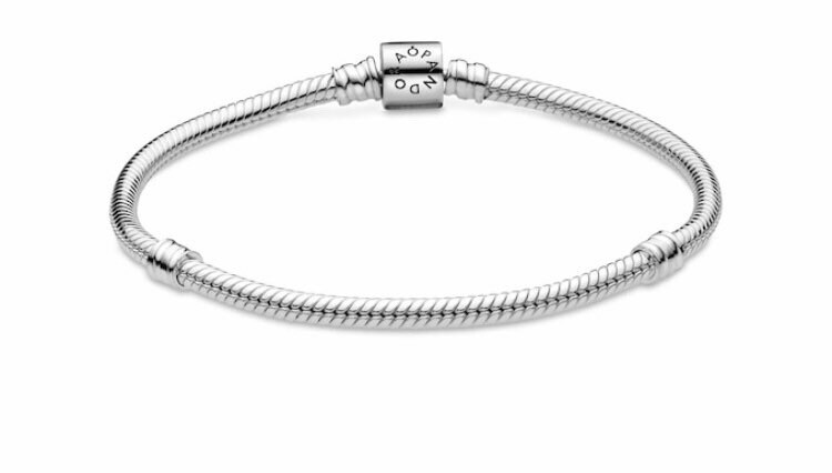 Pandora Moments Sparkling Barrel Clasp Snake Chain Bracelet | Etsy