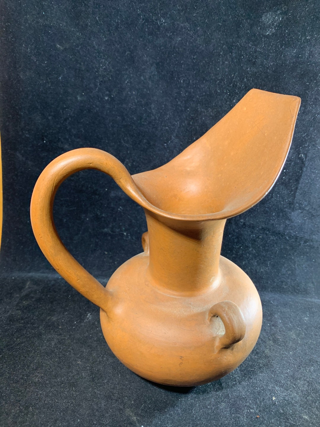 Vintage Handmade Terracotta Pitcher, 1962, Unique Design - Etsy