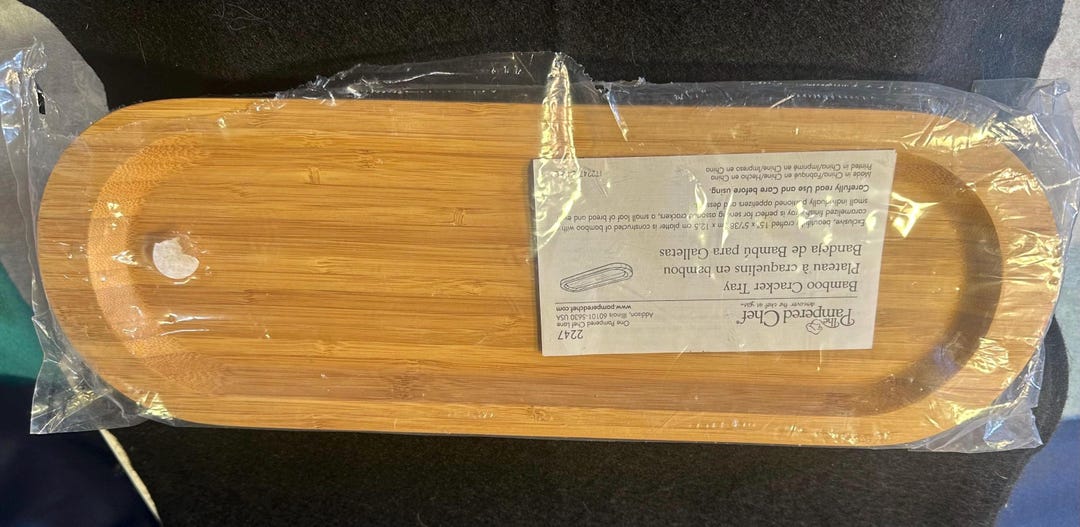 Charcuterie Serving Tray, Pampered Chef Bamboo Serving Tray, Cracker ...
