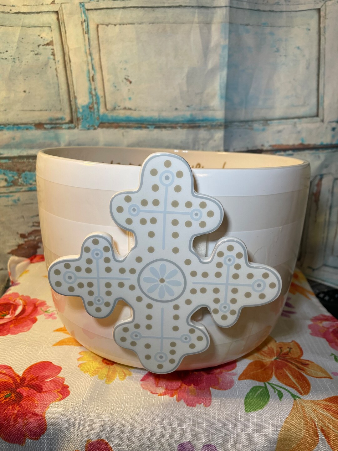 Happy Everything Large Serving Bowl NEW Changeable Design!! One ...