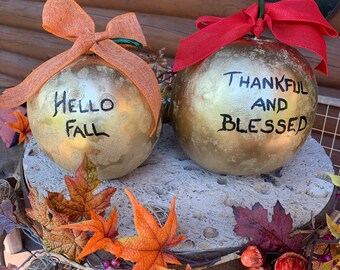 Hand Painted Fall Gourds - Etsy