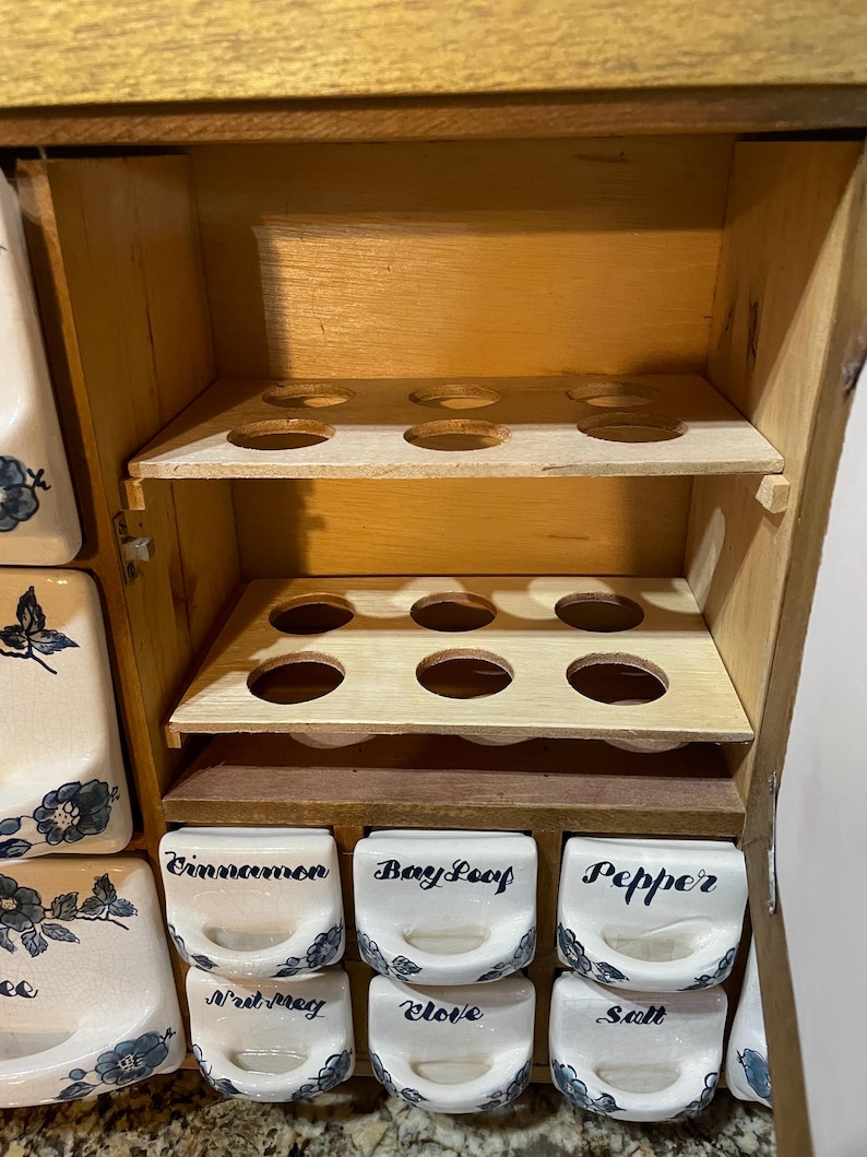 Amazing Dutch Cupboard. Baking Supplies. 1940's Dutch Spice Cabinet ...