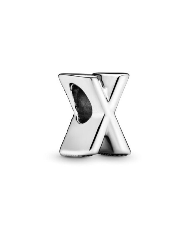 Authentic Pandora Retired Letter M Triangle Charm 3 S… - Gem