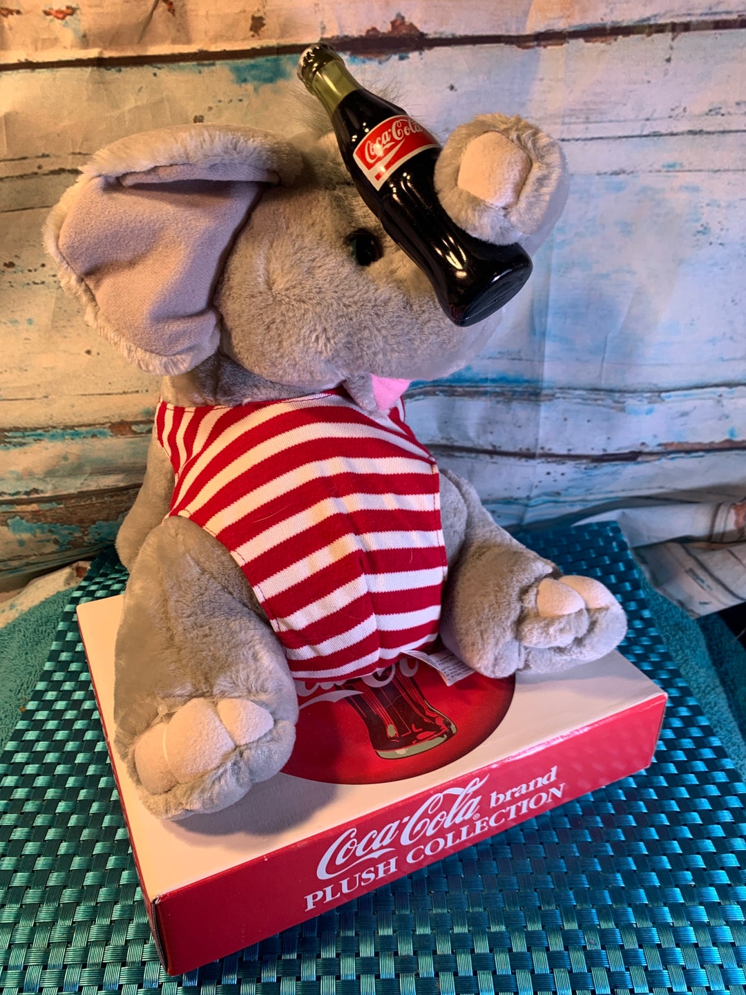 Coca Cola Collectable Plush Elephant- Vintage Coca Cola Brand Elephant ...