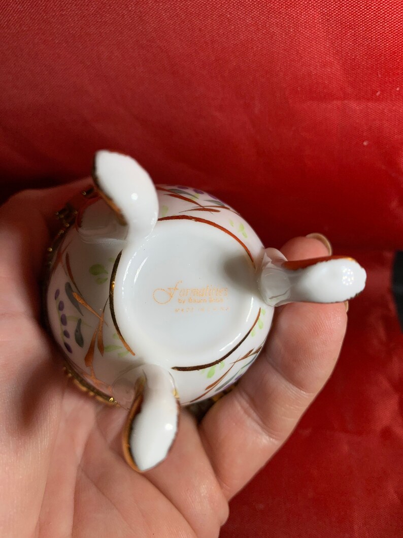 Hinged Fine Porcelain Hand Painted Vintage Eggs With Flowers. - Etsy