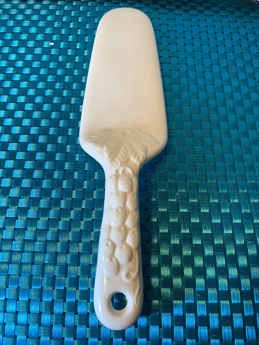 Vintage Ceramic Cake Spatula: Grapes and Vine, Handmade in Japan - Etsy