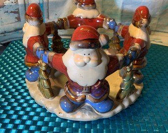 Santa Candle Holder - Etsy