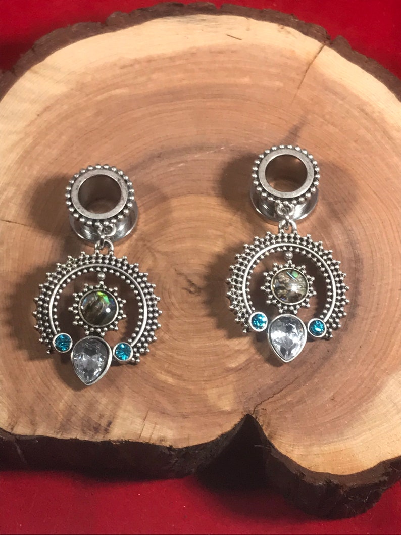 Ear Tunnels Dangle Expansion Earrings Set - Etsy