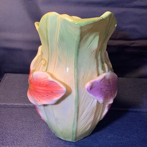 Stunning Butterfly Pitcher Large Vintage Ceramic Pitcher With Handle in ...