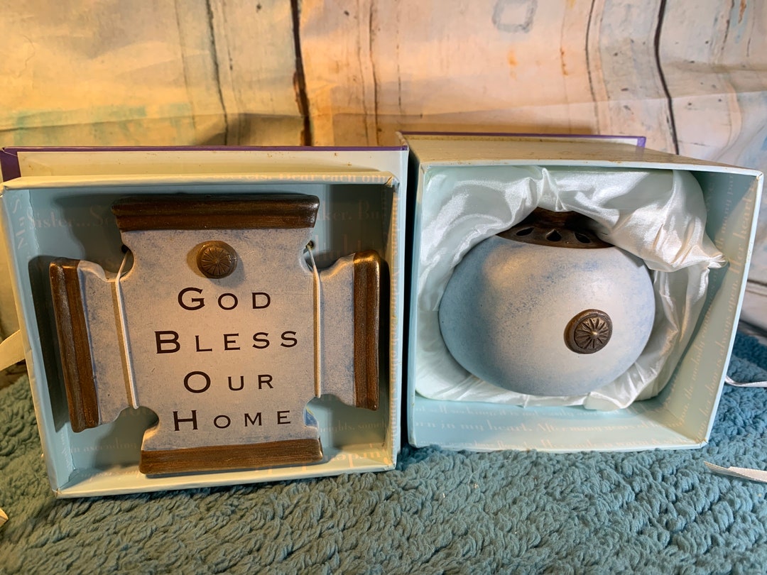 God Bless Our Home Plaque & Candle Gift Box - Etsy
