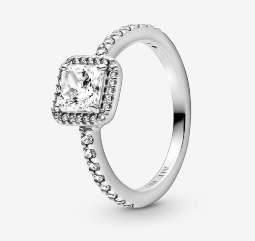 Pandora Square Sparkle Ring NEW Cubic Zirconia in Sterling - Etsy