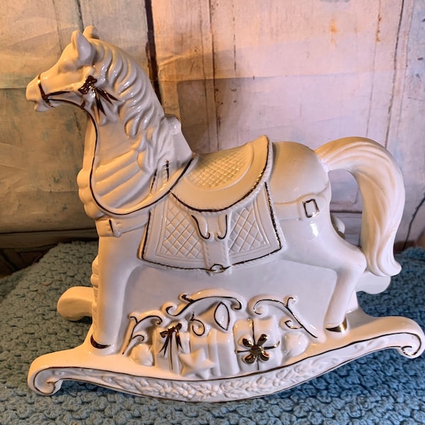 Porcelain Rocking Horse - Etsy