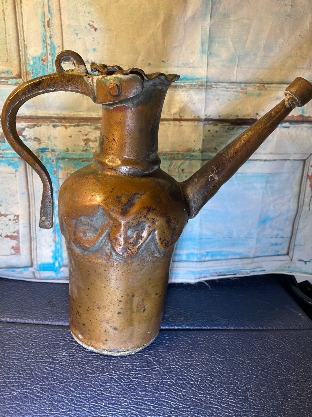 Hand Forged Copper Pitcher Primitive Dovetailed Hammered Copper Pitcher ...