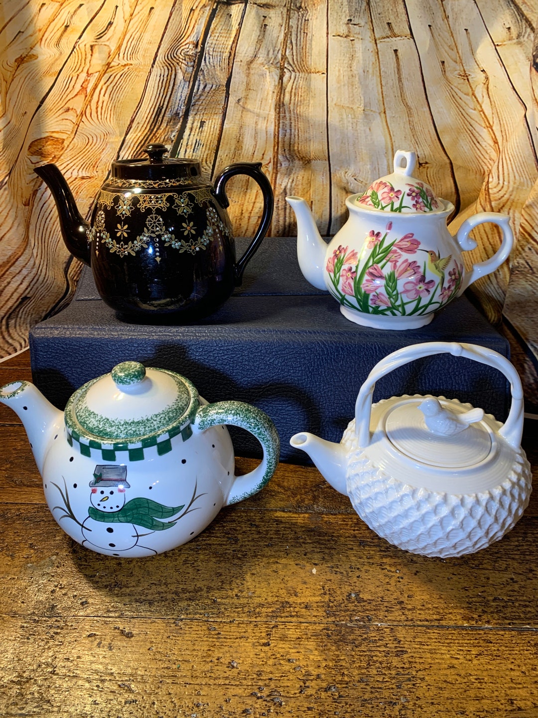 Vintage Hand-painted Ceramic Teapot: Floral, Snowman, and More! Your ...