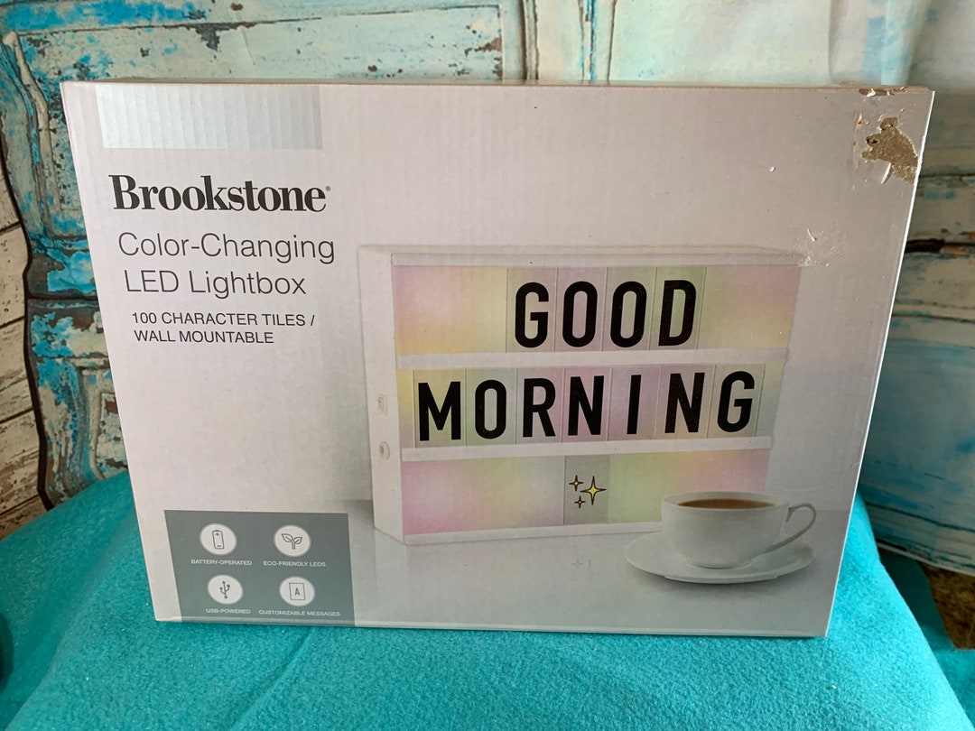 Brookstone Color Changing LED Lightbox Vintage NEW in Original Box in ...