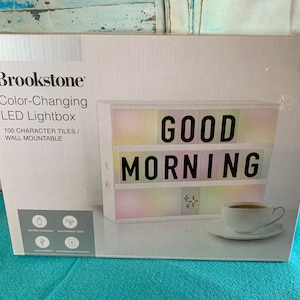 Brookstone Color Changing LED Lightbox Vintage NEW in Original Box in ...