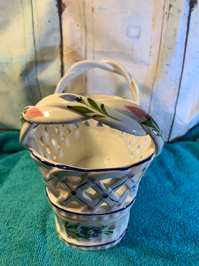 Ceramic Baskets Handmade in Portugal Beautifully Cut Out Bowl - Etsy