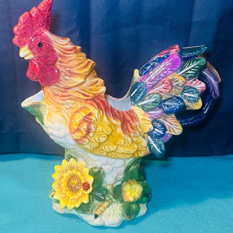 Rooster Pitcher Vase - Etsy
