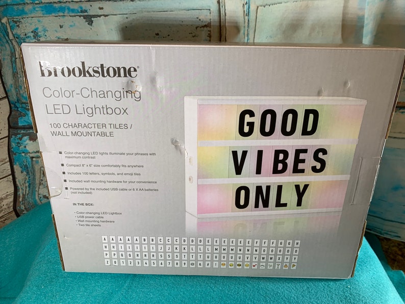 Brookstone Color Changing LED Lightbox Vintage NEW in Original - Etsy