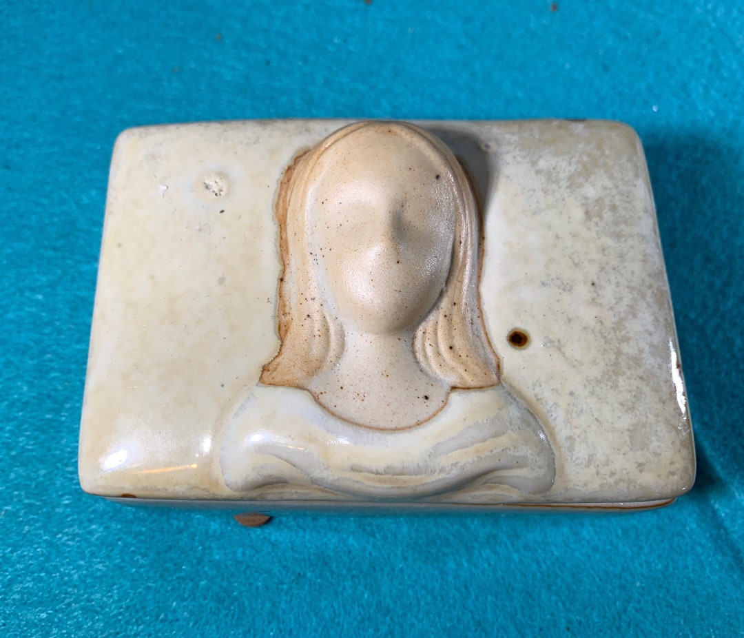 Ceramic Angel Wings Vintage Prayer Box Breathe Believe Receive Vanity ...