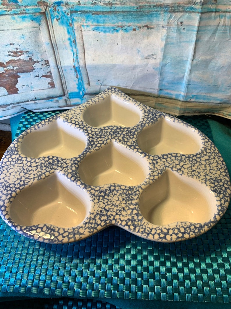 Heart Shaped Muffins Ceramic Stoneware Muffin Baking Dish in - Etsy
