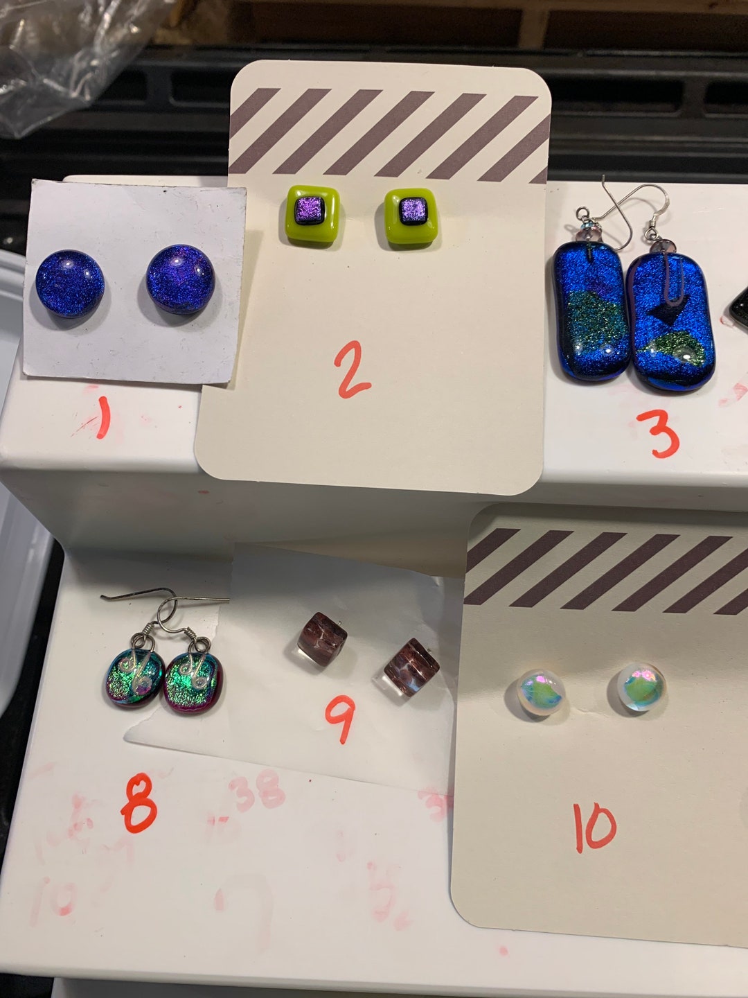 Hand Blown Dichromatic Glass Earrings: One of a Kind - Etsy