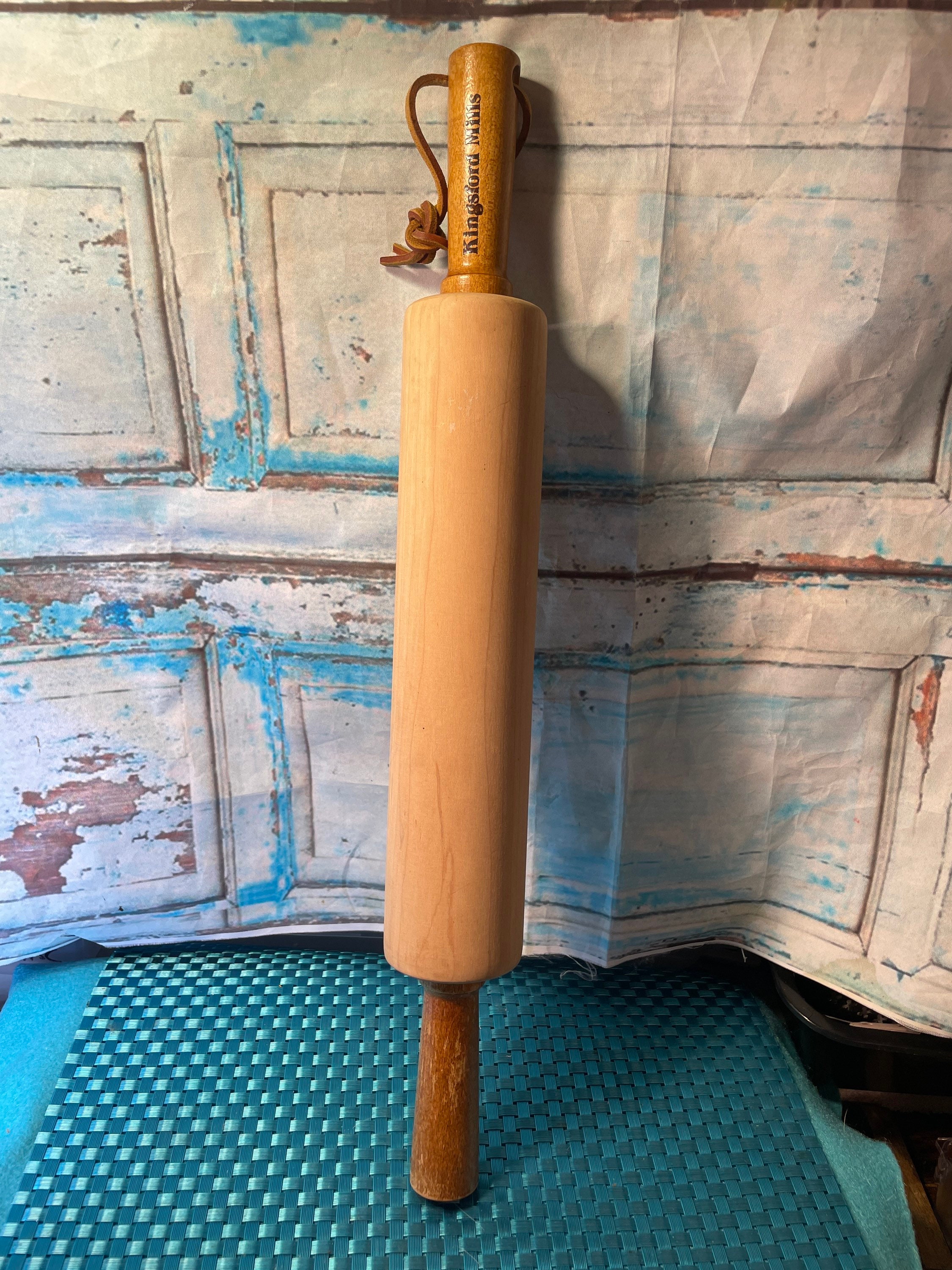 Wooden Rolling Pin Traditional Rolling Pin With Leather Hanger. - Etsy