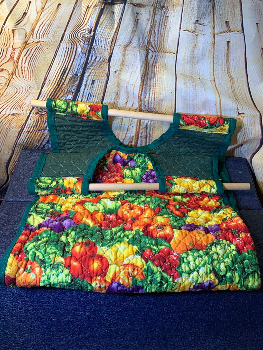 Hot Food Carrier Hand Made Vintage Fruit and Veggie Themed Casserole ...