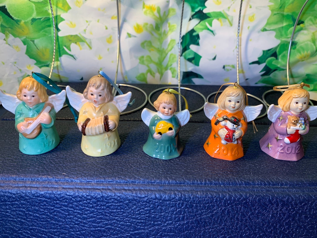 Goebel Germany Hand Made Angel Bell Ornaments-collectable Porcelain ...