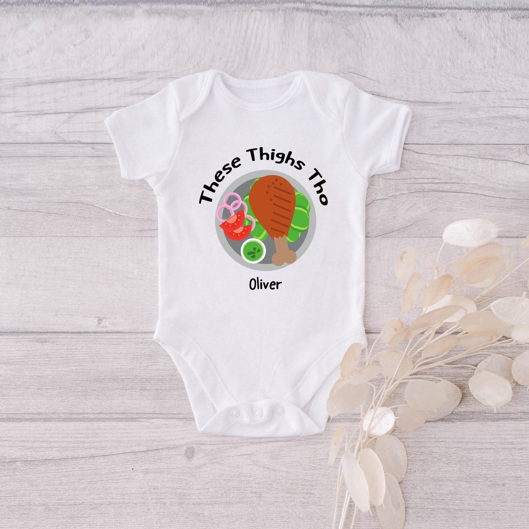 These Thighs Tho Personalized Baby Onesie® Custom Baby - Etsy