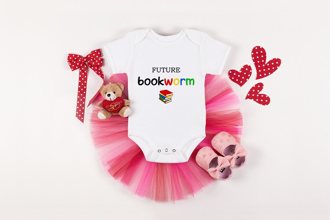 Future Bookworm Baby Onesie® - Bookish Baby Outfit - Cute Baby Bookworm ...