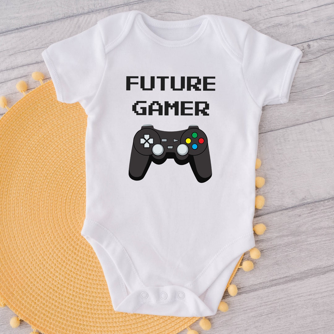 Future Gamer Baby Onesie® - Cute Baby Gamer Bodysuit - Dad Mom and Baby ...
